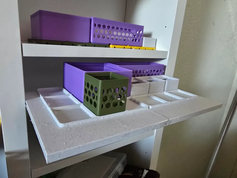 IKEA Micke Top Sliding Gridfinity shelf by Jevaan - MakerWorld