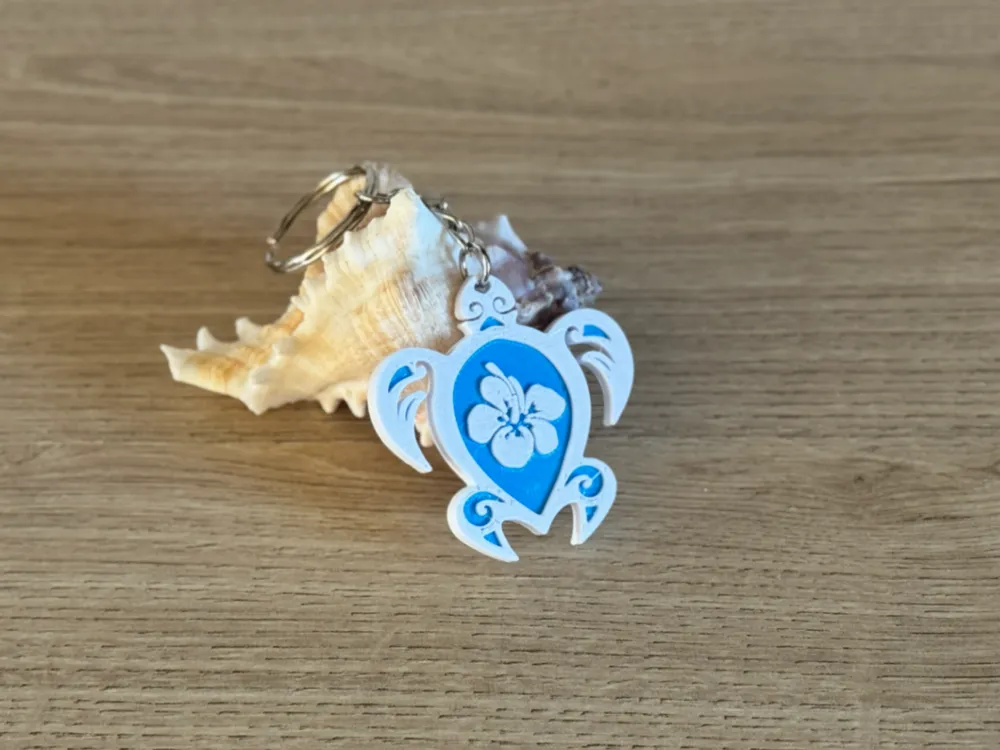 Sea turtle keychain by Babylone MakerWorld: Download Free 3D Models