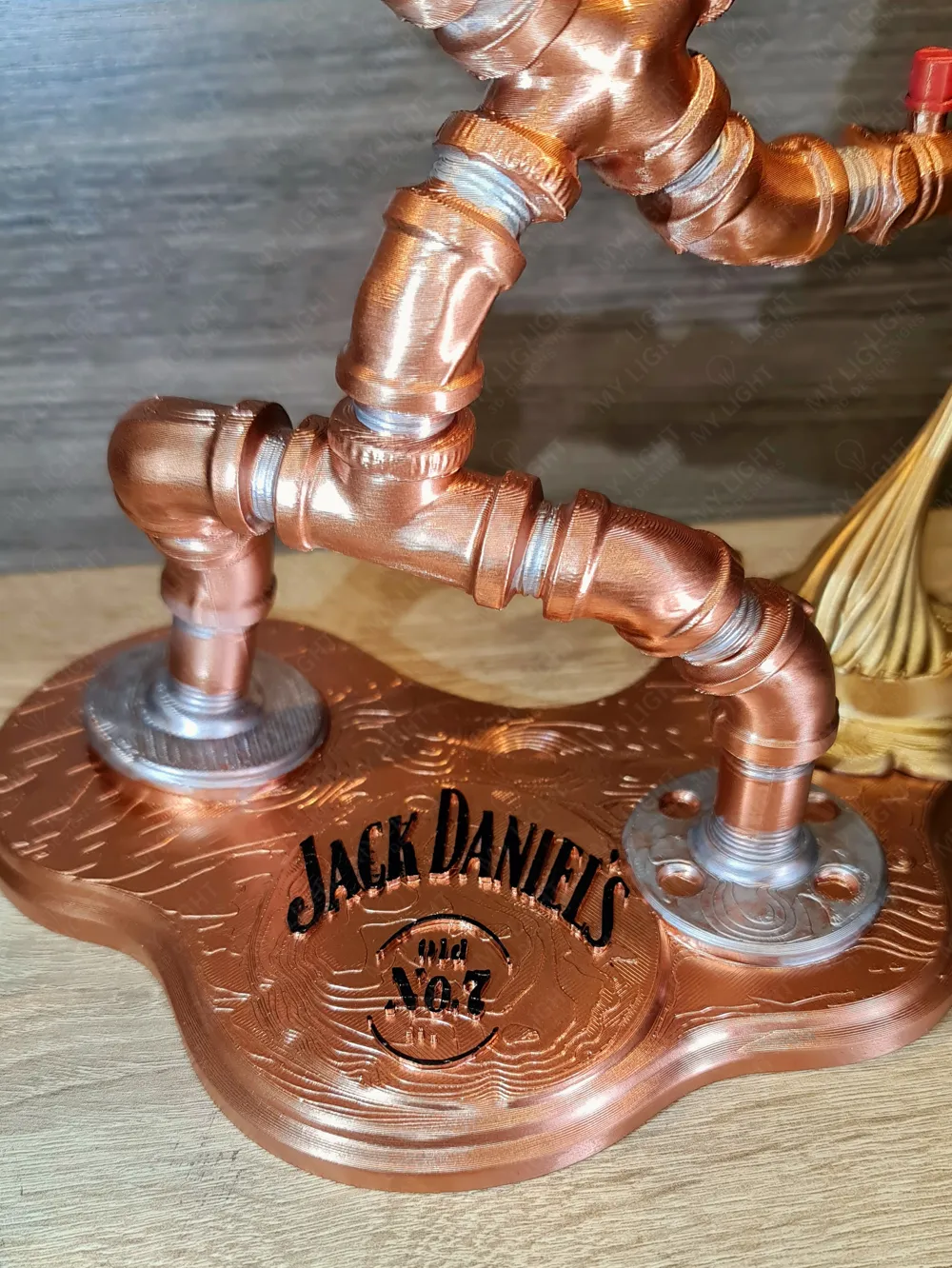 Industrial Pipe Whiskey Bottle Holder - Free 3D Print Model - MakerWorld