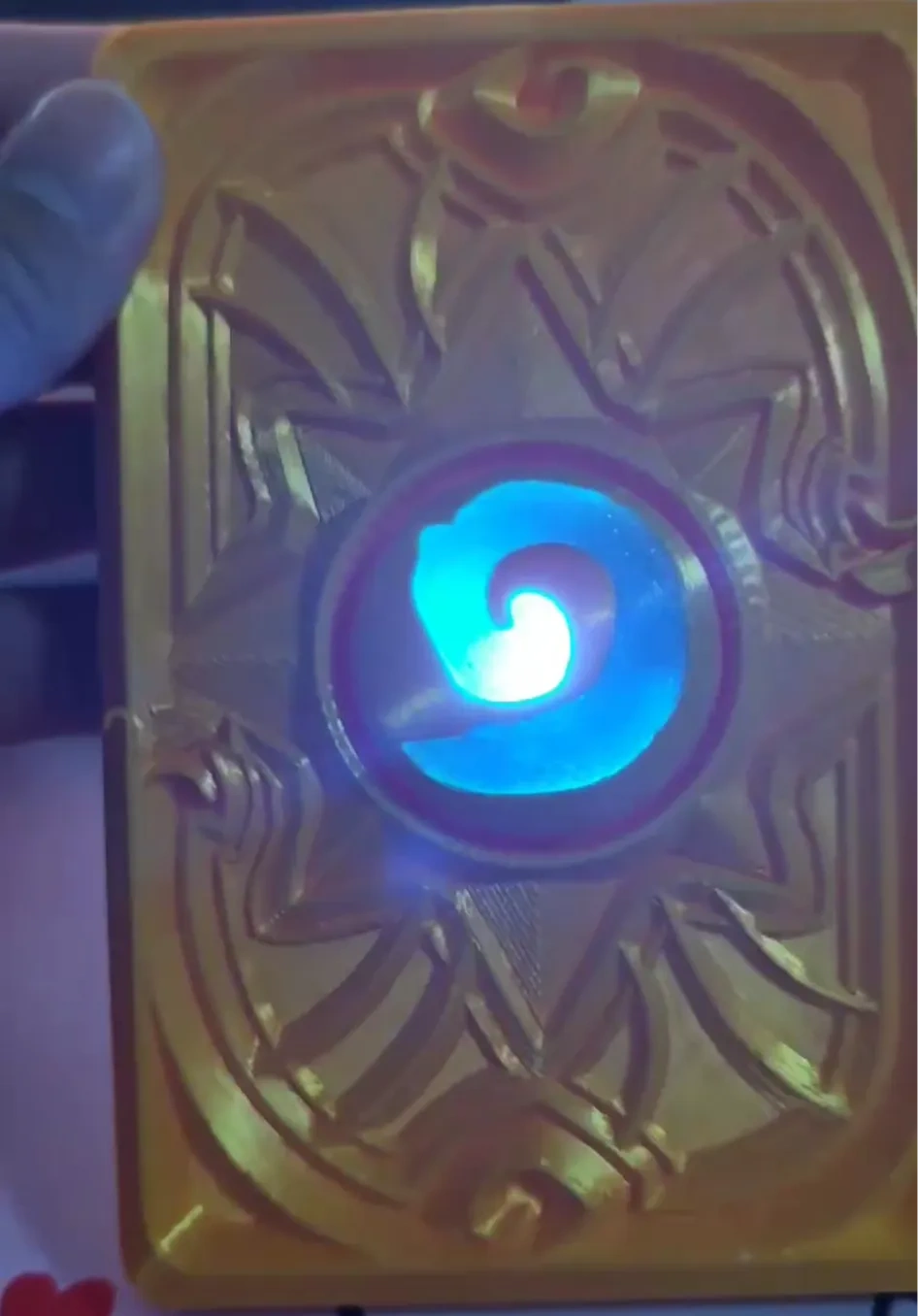 Hearthstone Pure Gold Card Back Vibrating Breathing Light Refrigerator ...