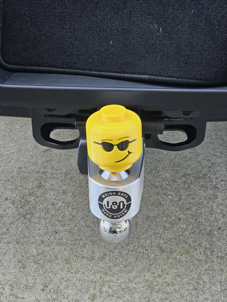Brick Head Trailer Hitch Ball Cover 2" - Free 3D Print Model - MakerWorld