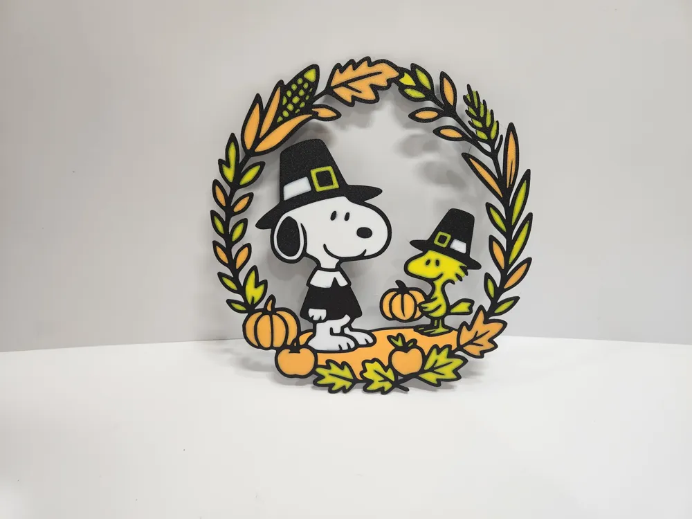 Snoopy and Woodstock Thanksgiving Decoration - Free 3D Print Model ...