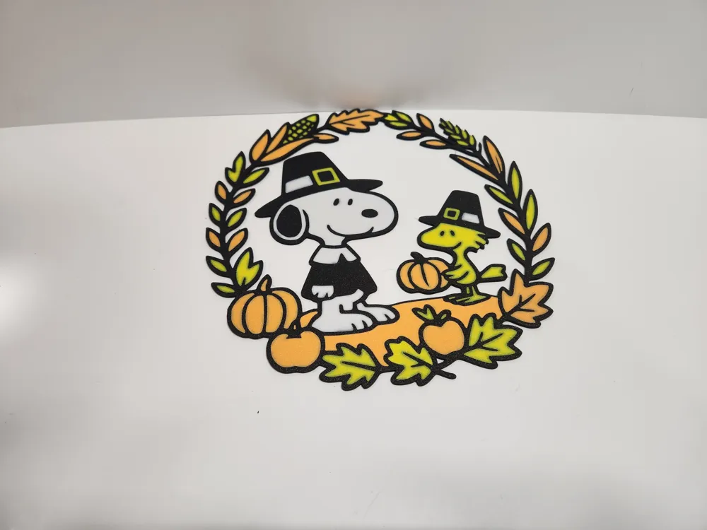 Snoopy and Woodstock Thanksgiving Decoration - Free 3D Print Model ...