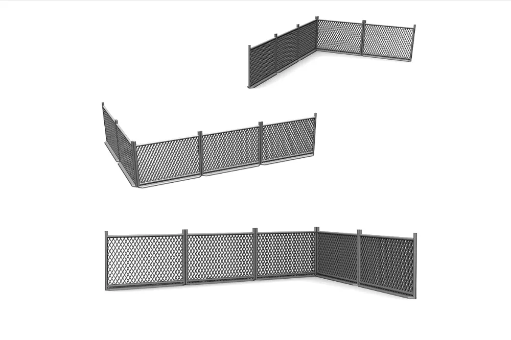 Chain Link Fence enclosure 28mm scatter terrain by VogMan - MakerWorld