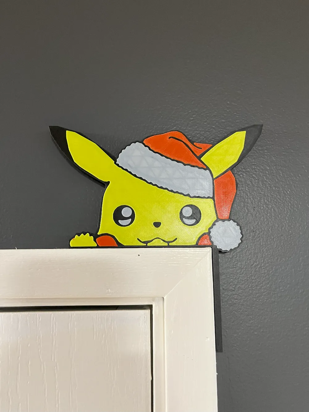 Pikachu Santa Hat Door Decor (No AMS Colour Change) by SJW5135 - MakerWorld