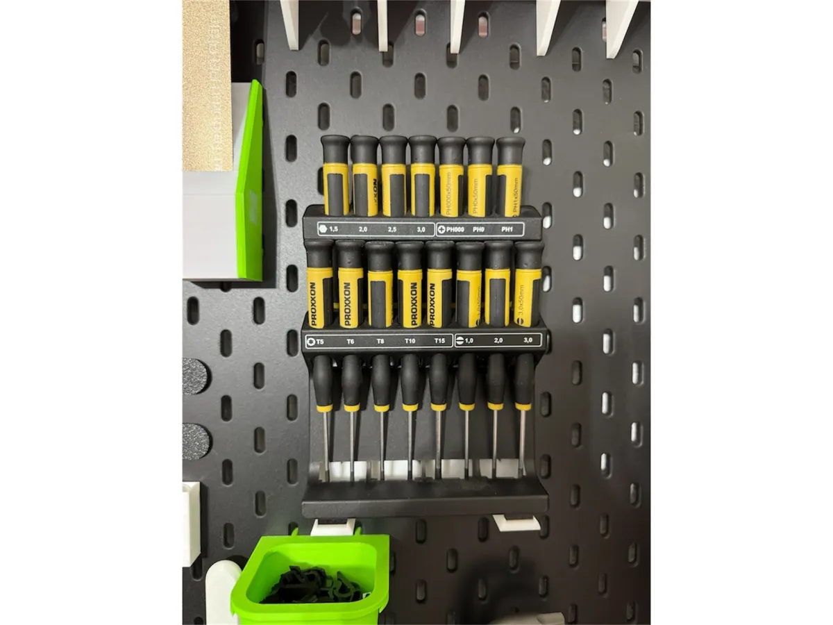 Proxxon Screwdriver Holder for IKEA Skadis - Free 3D Print Model ...