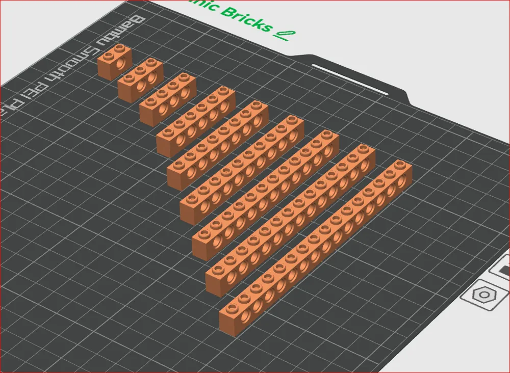 Lego Technic Brick 1xN (various lengths) by Christian - MakerWorld