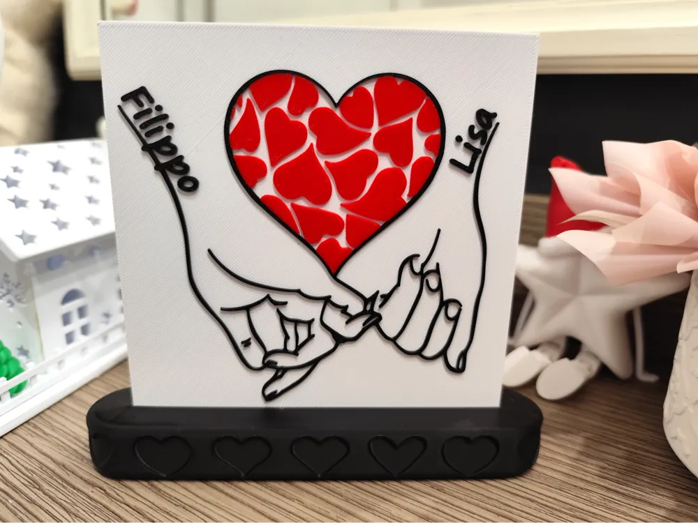 Love Frame with customizable name by 3DItaly MakerWorld: Download Free ...