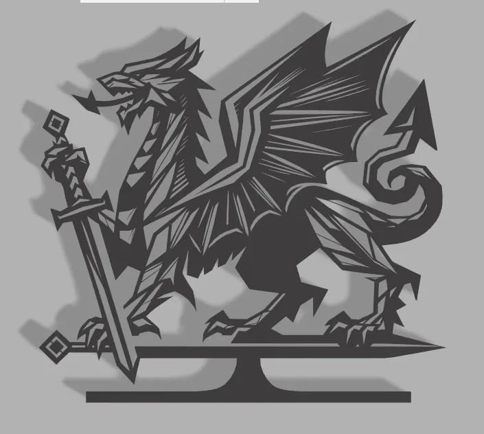 Geometric Low Poly Welsh Dragon V.2 by 3DPrintWolf - MakerWorld