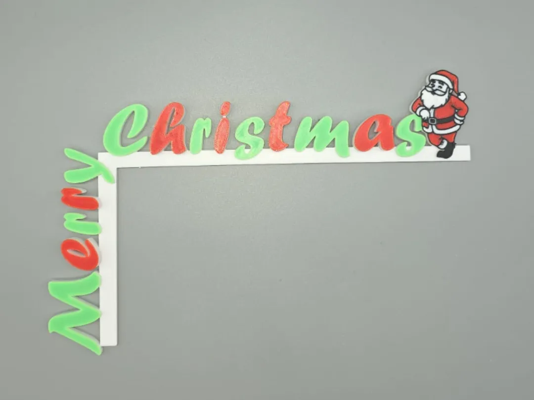 Merry Christmas Door Corner Decoration by NextLayer By MR3D MakerWorld: Download Free 3D Models