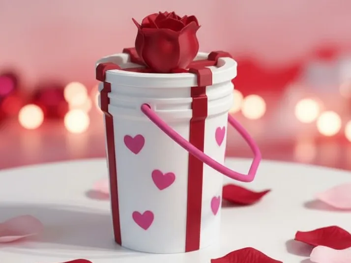Valentine Mini Bucket – Gift Cards & Candy - Free 3D Print Model ...
