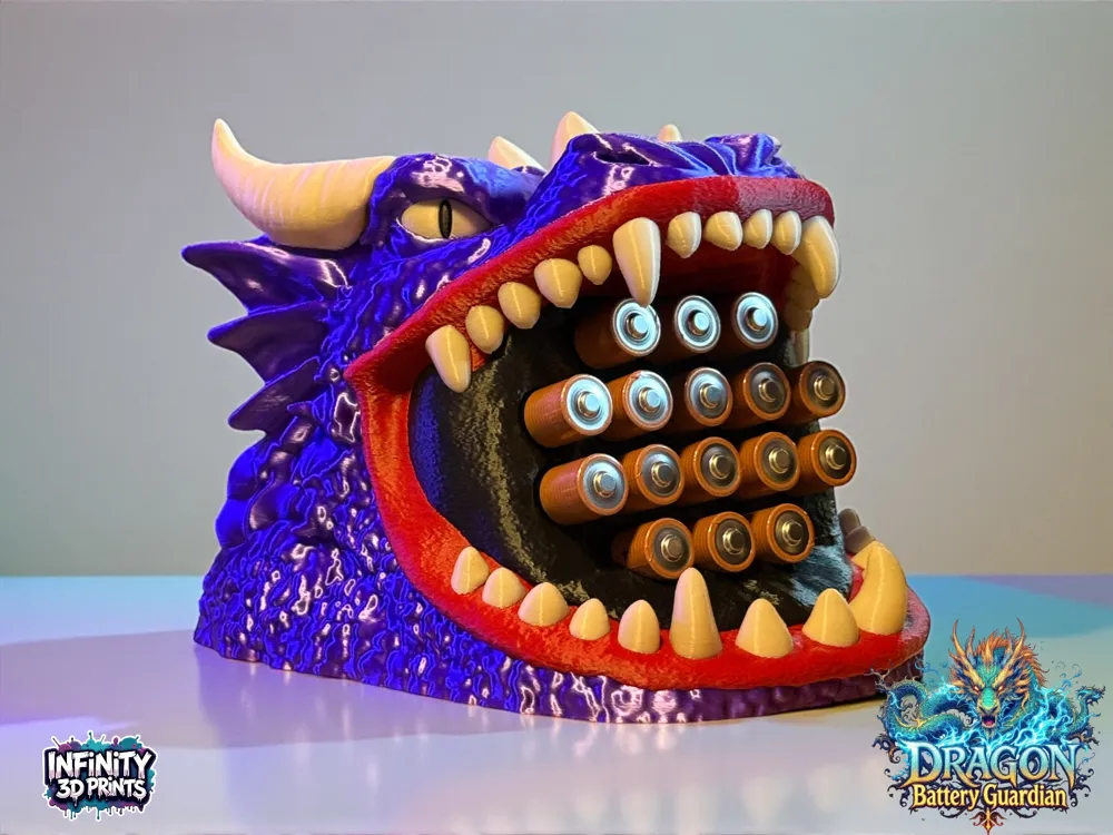 DRAGON BATTERY GUARDIAN - AMS PRINT - Free 3D Print Model - MakerWorld