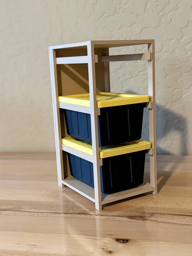 Mini Lowe's Storage Tote Rack - Free 3D Print Model - MakerWorld