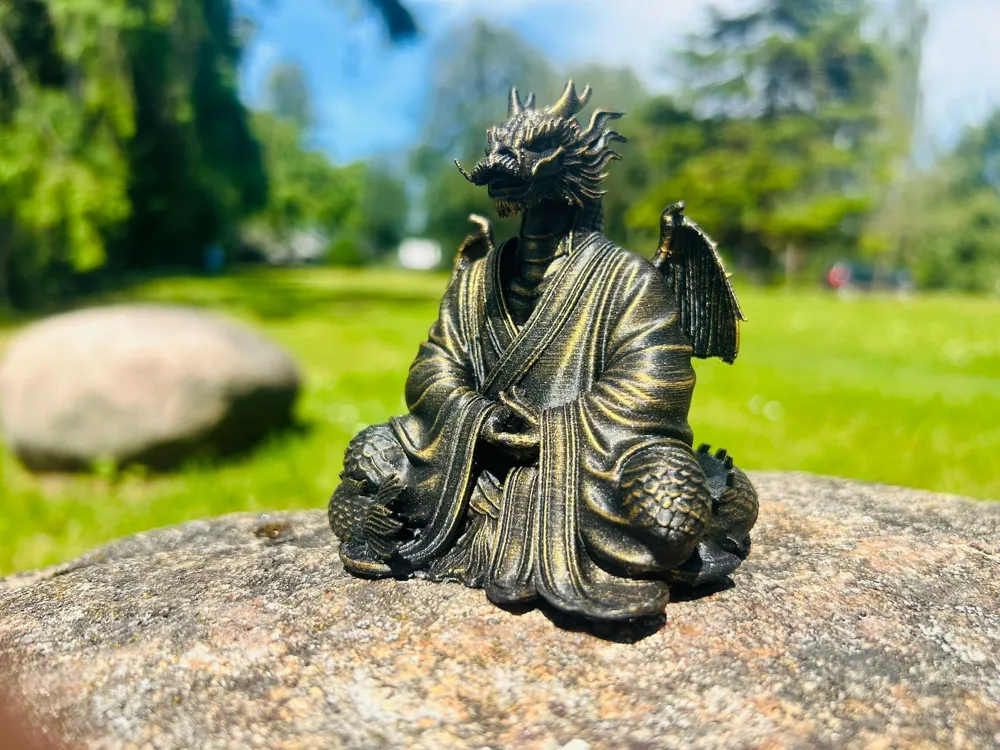 dragon king meditating by BondFire MakerWorld: Download Free 3D Models