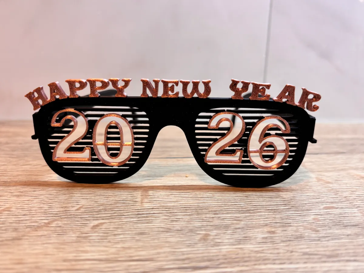 New year 2026 glasses by 3d cool prints MakerWorld: Download Free 3D Models
