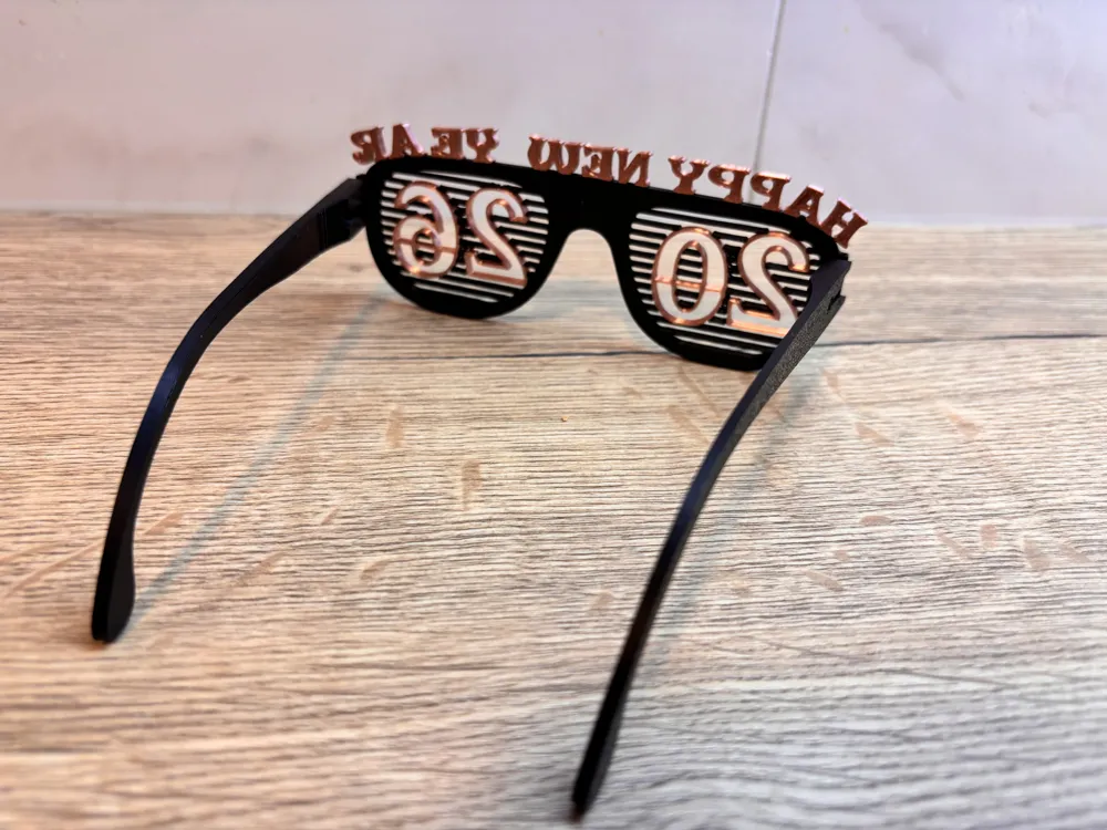 New year 2026 glasses by 3d cool prints MakerWorld: Download Free 3D Models