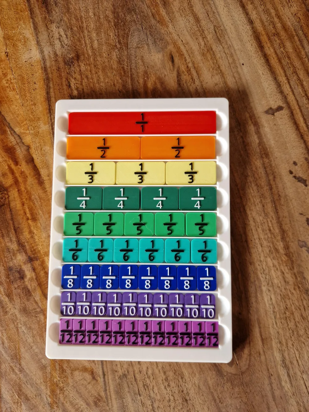Fraction Strips: Educational Math Tool (V2 Rework) - Free 3D Print ...