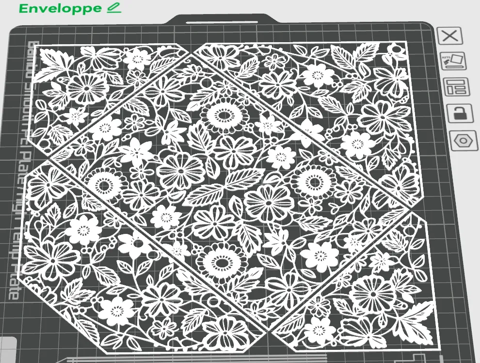Summer floral envelope on tulle - Free 3D Print Model - MakerWorld