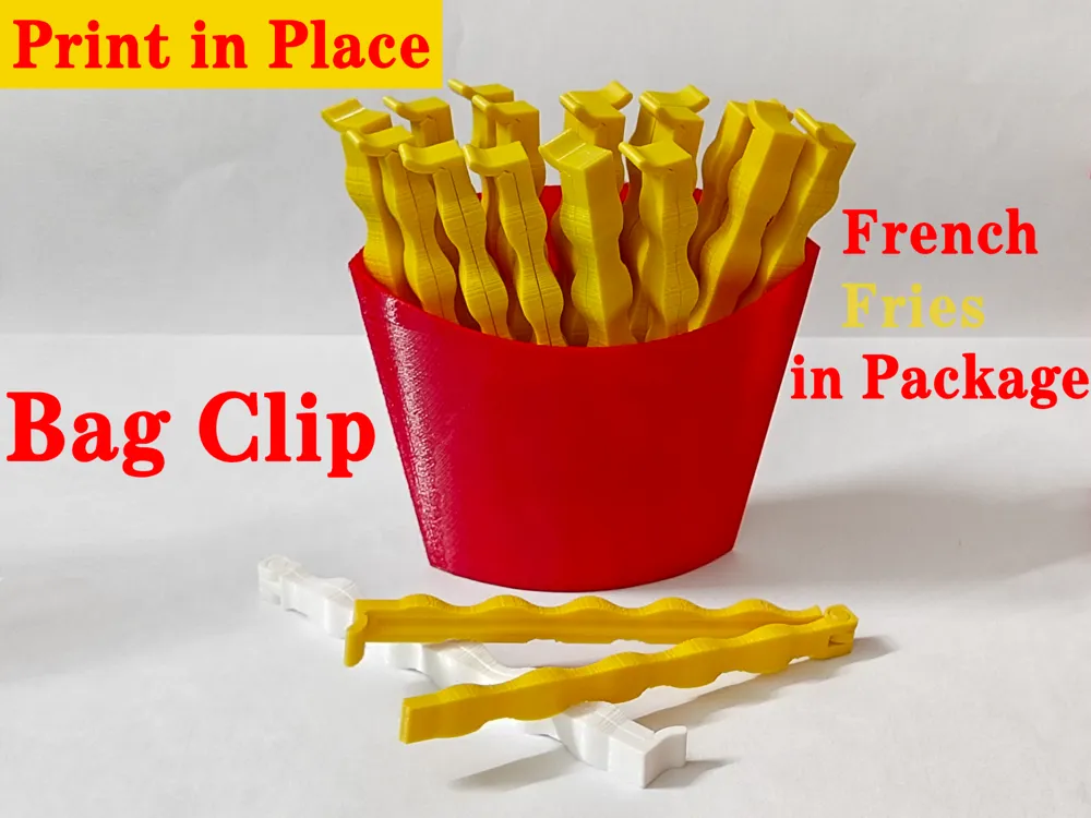 Bag Clip in French Fries Bag by 零号硬币 MakerWorld: Download Free 3D Models