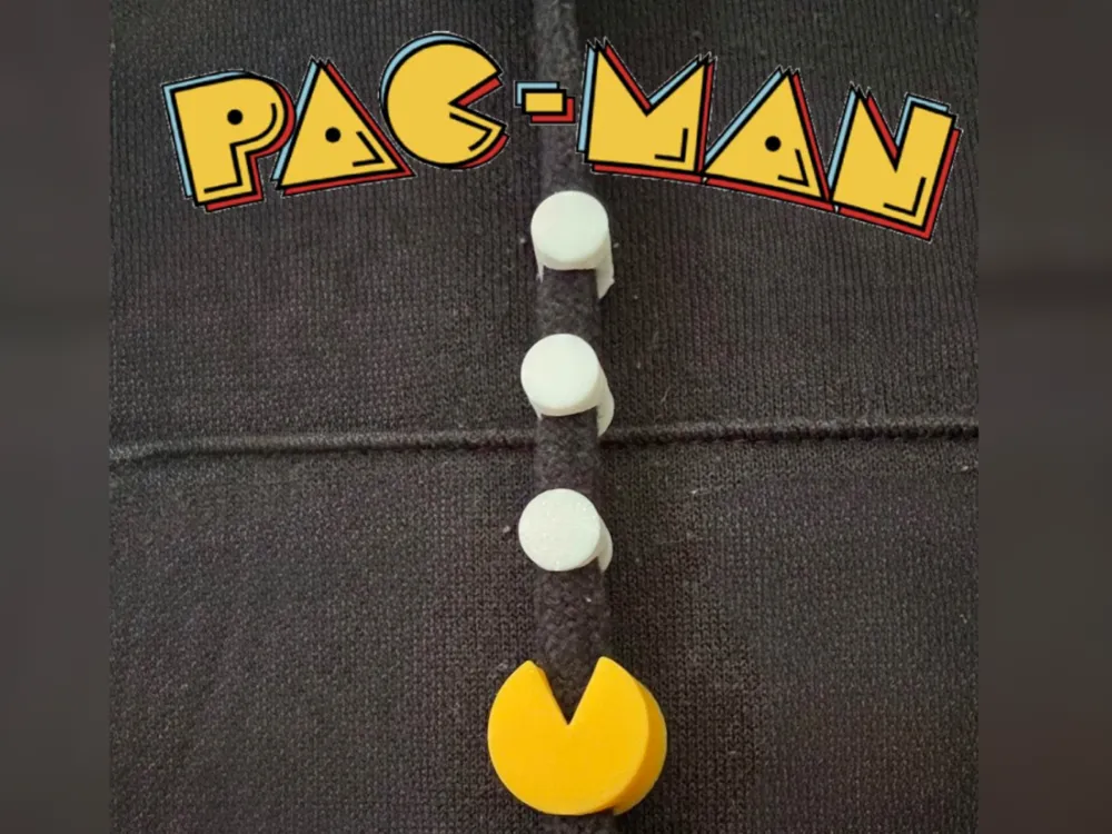 Pac-Man Hoodie Drawstring Beads - Free 3D Print Model - MakerWorld