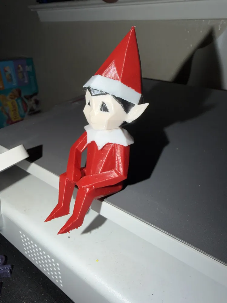 Low Poly Elf on the Shelf Sitting Holiday Figure by Wesley MakerWorld ...