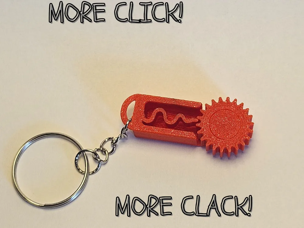 Better Clicker Keychain | Print in place | 15 min by Vostok Labs ...