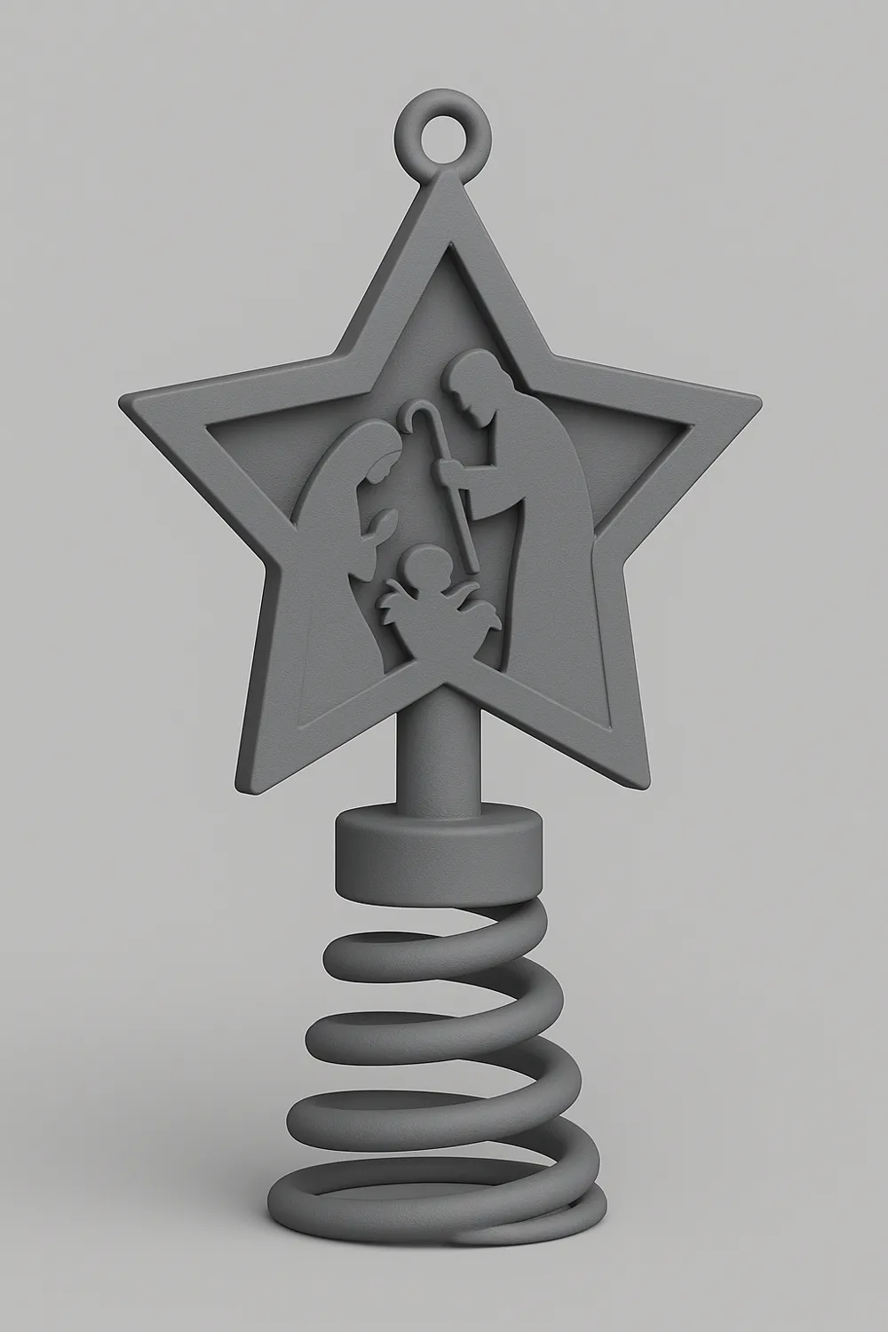 Christmas tree topper with nativity - Free 3D Print Model - MakerWorld