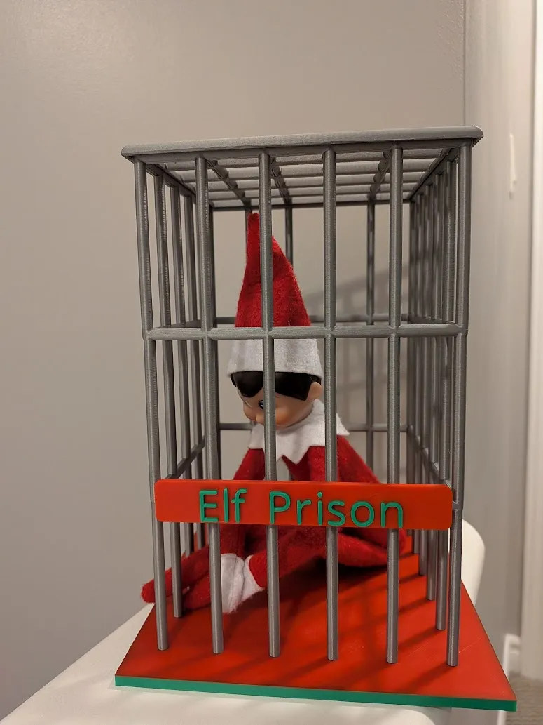 Version 2- Elf on the shelf prison/jail cell - Free 3D Print Model ...