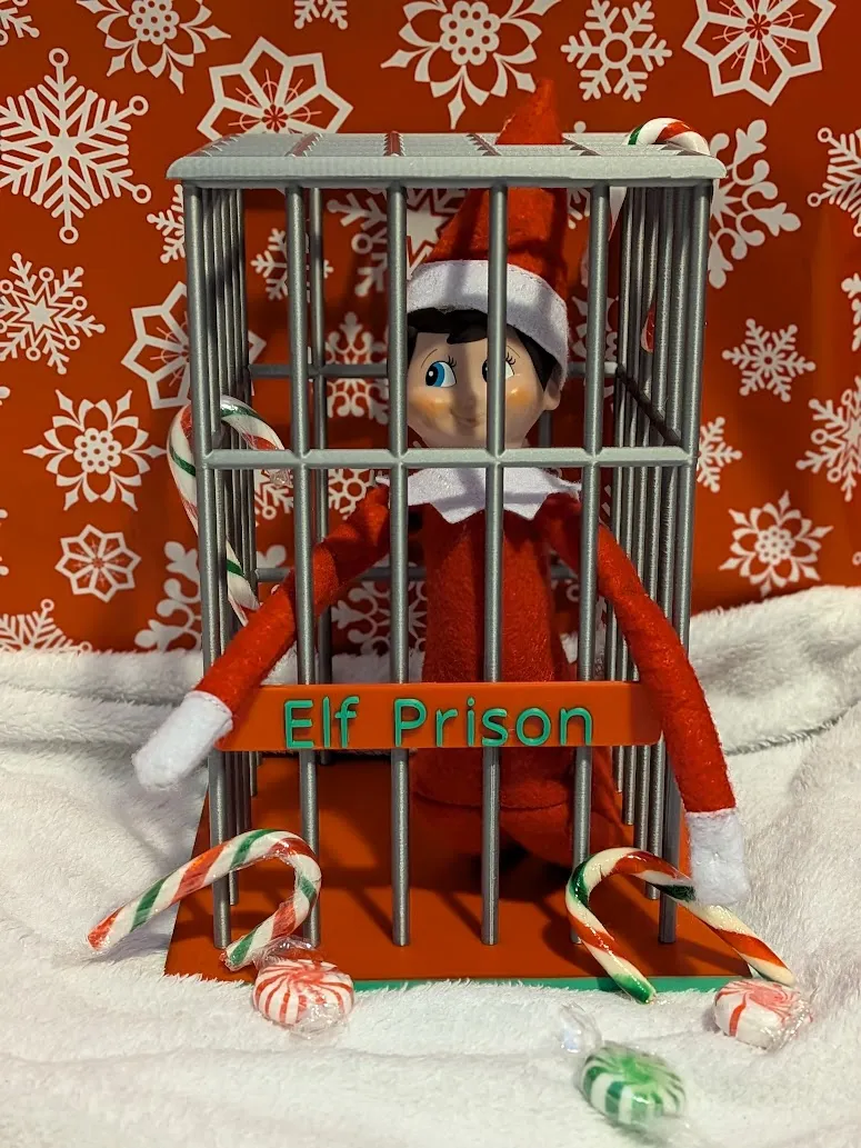 Version 2- Elf on the shelf prison/jail cell - Free 3D Print Model ...