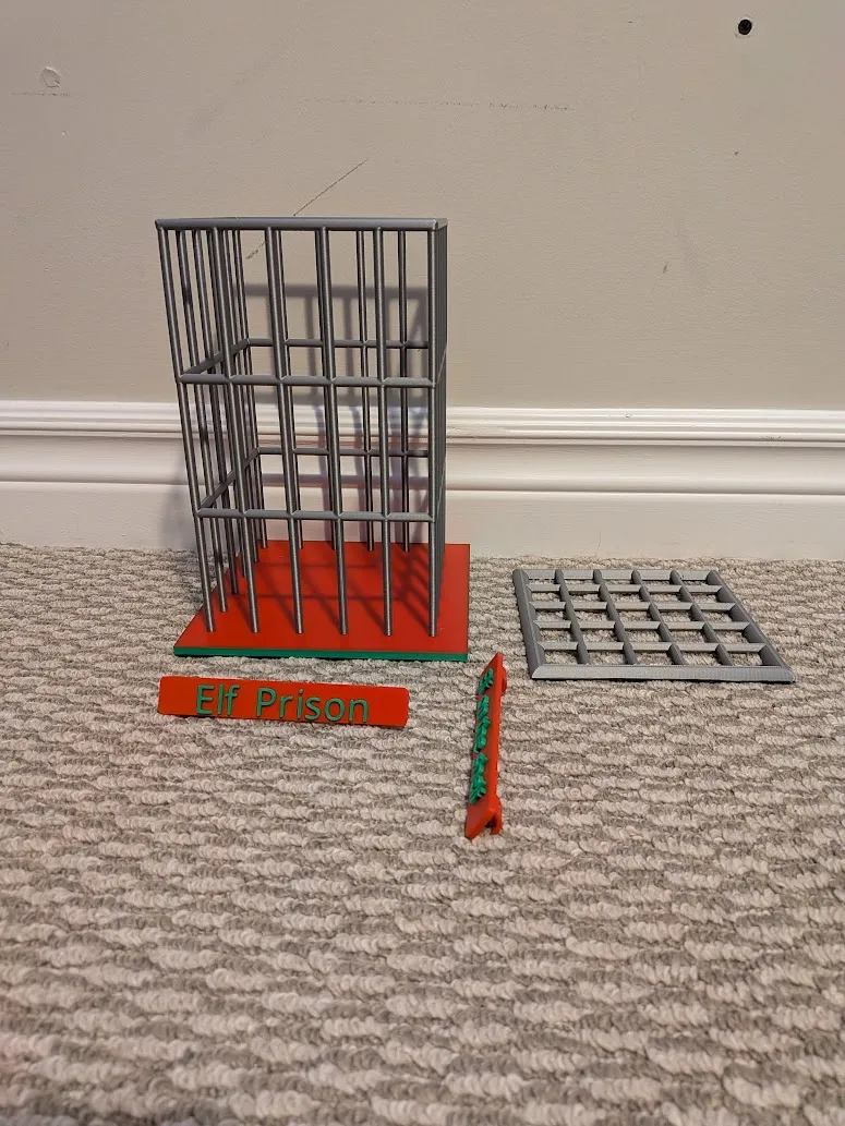 Version 2- Elf on the shelf prison/jail cell - Free 3D Print Model ...