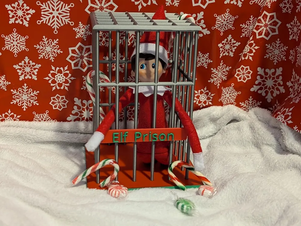 Version 2- Elf on the shelf prison/jail cell - Free 3D Print Model ...