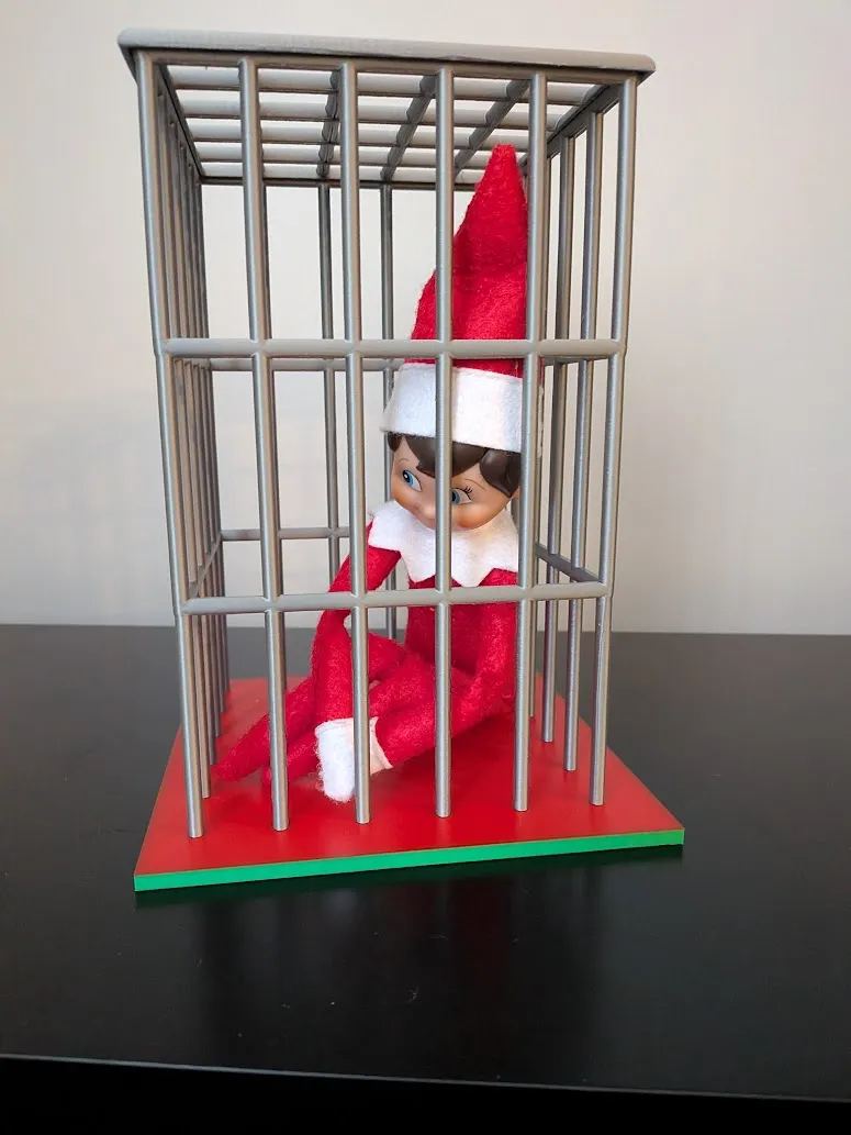 Version 2- Elf on the shelf prison/jail cell - Free 3D Print Model ...