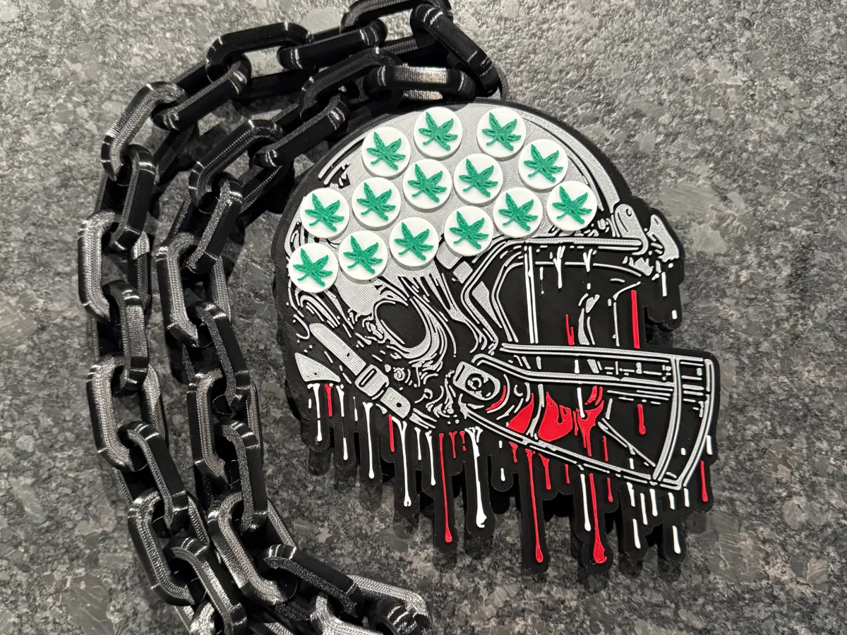 Ohio State Drip Football Helmet Rally Chain - Free 3D Print Model ...