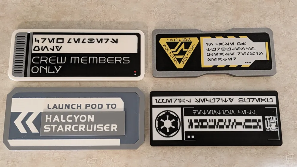 Galactic Starcruiser Launch Pod Sign by SajaNoeri - MakerWorld