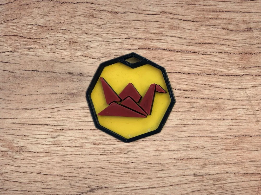 Origami Flapping Bird Amulet Keychain - Free 3D Print Model - MakerWorld