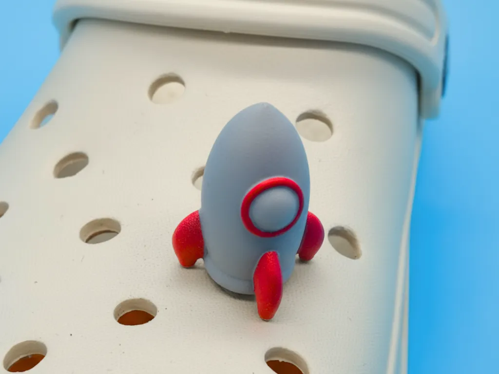 Rocket croc charm (Jibbitz) - Free 3D Print Model - MakerWorld