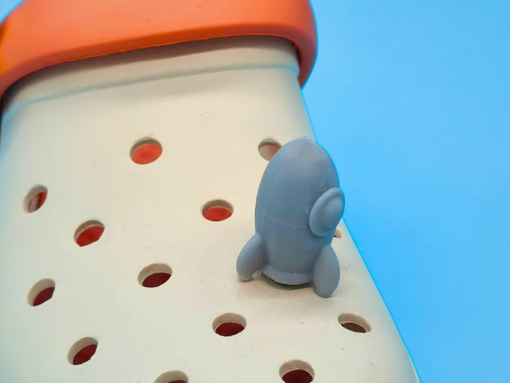 Rocket croc charm (Jibbitz) - Free 3D Print Model - MakerWorld