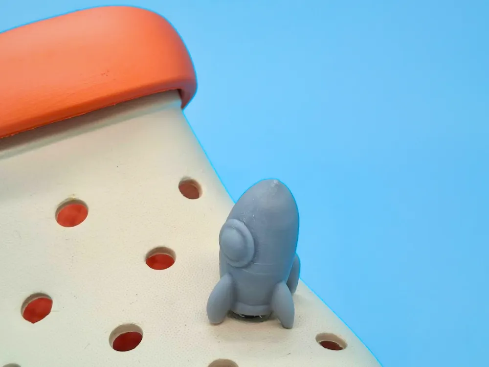 Rocket croc charm (Jibbitz) - Free 3D Print Model - MakerWorld