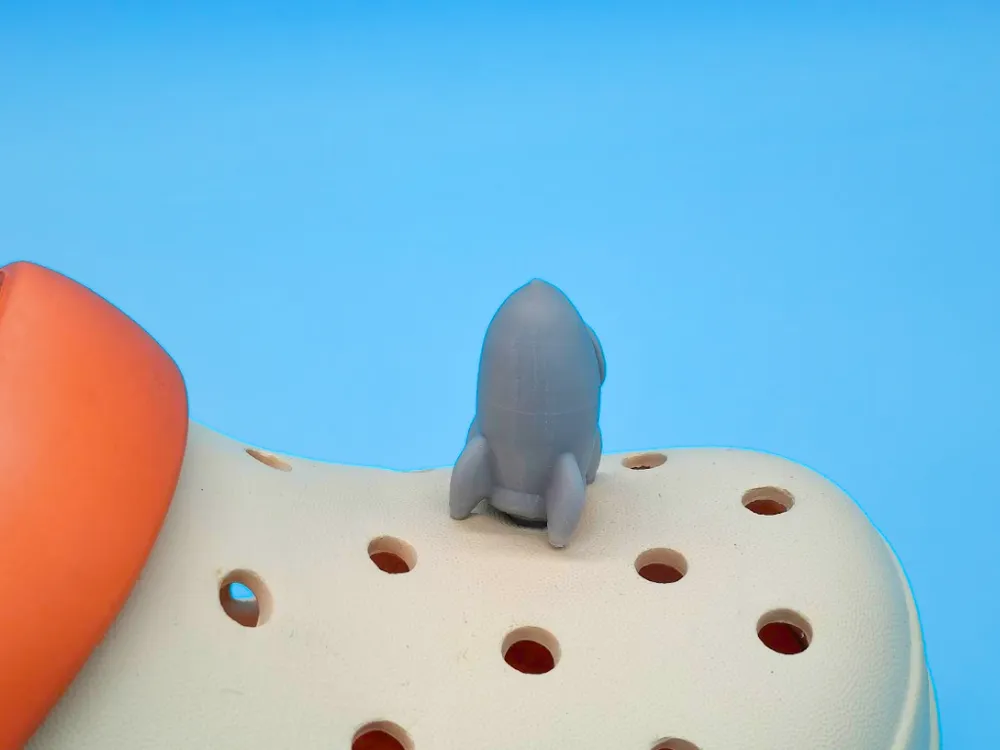 Rocket croc charm (Jibbitz) - Free 3D Print Model - MakerWorld