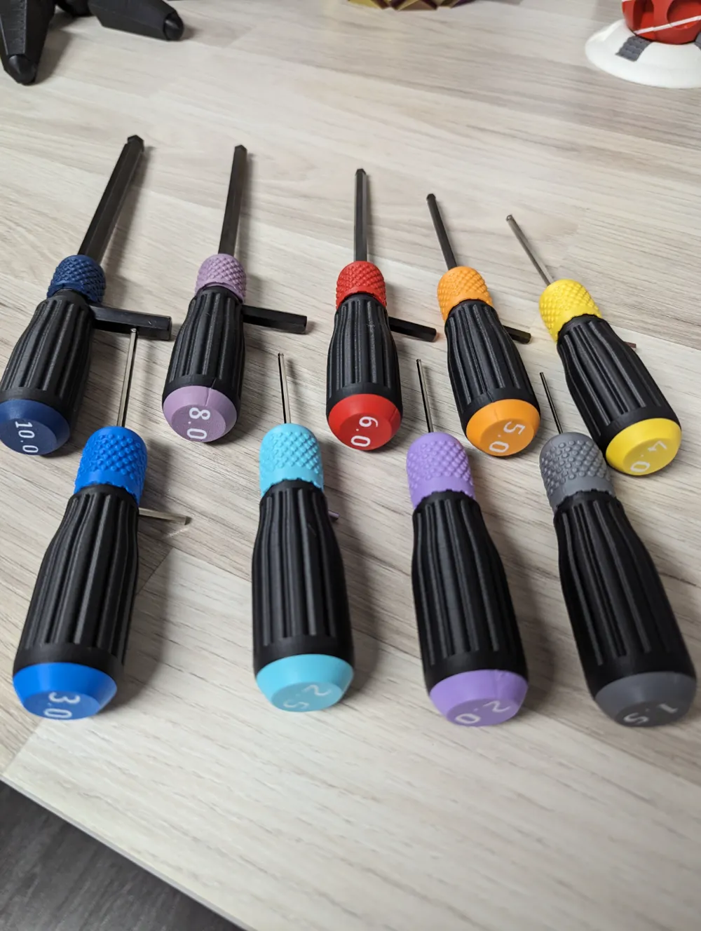 (Metric) Allen Key Handles (multicolor, print in place) Remixed by Marc ...