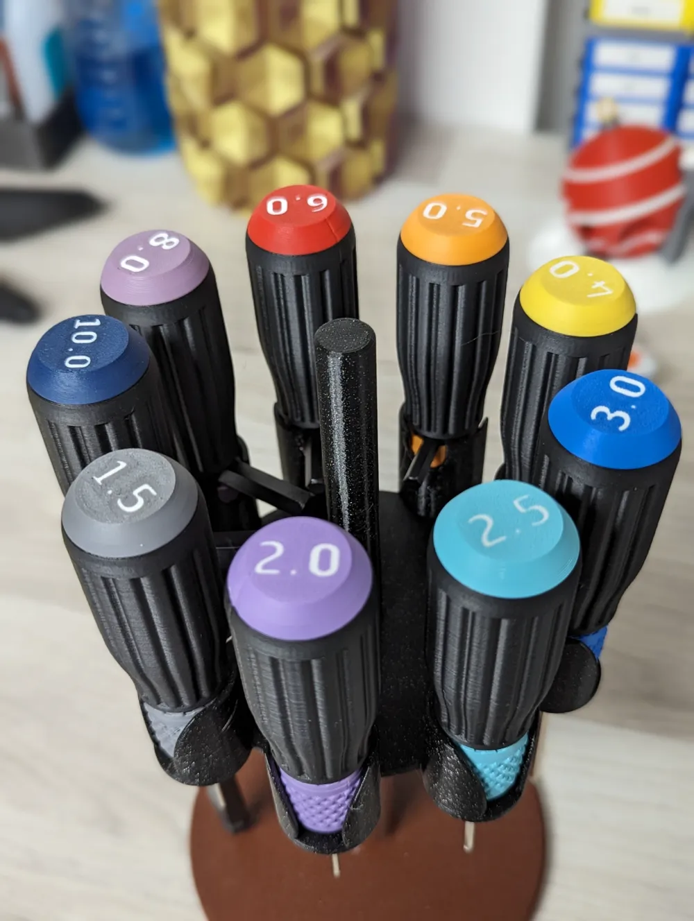 (Metric) Allen Key Handles (multicolor, print in place) Remixed by Marc ...