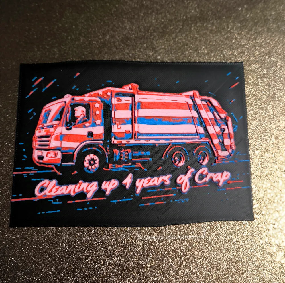 Trump cleaning up four years of crap by PRINT3DGIFTS MakerWorld ...