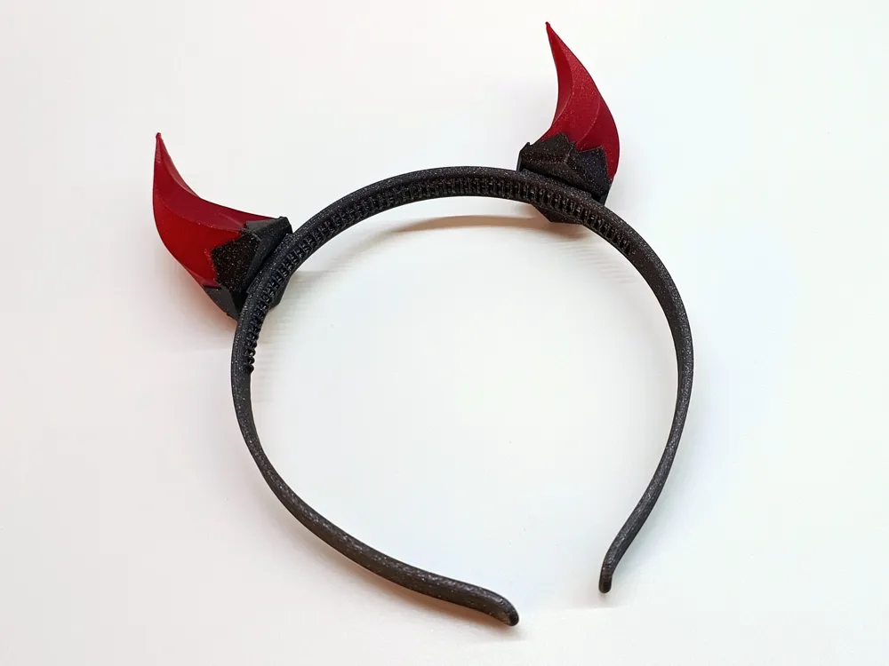 Devil Horn Headband – Halloween Edition - Free 3D Print Model - MakerWorld