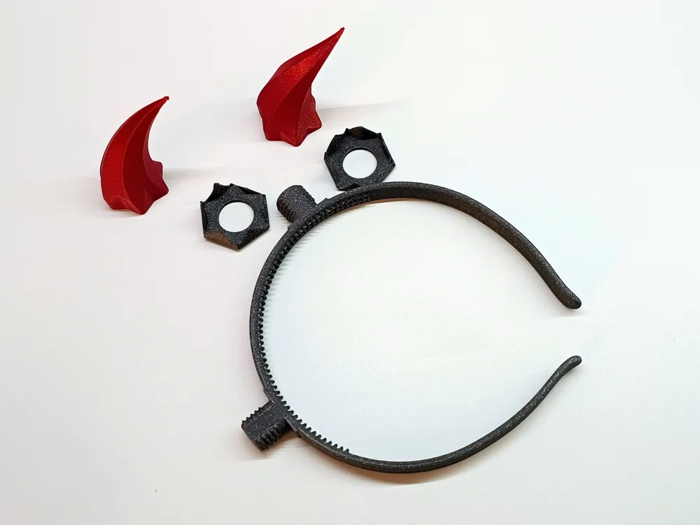 Devil Horn Headband – Halloween Edition - Free 3D Print Model - MakerWorld
