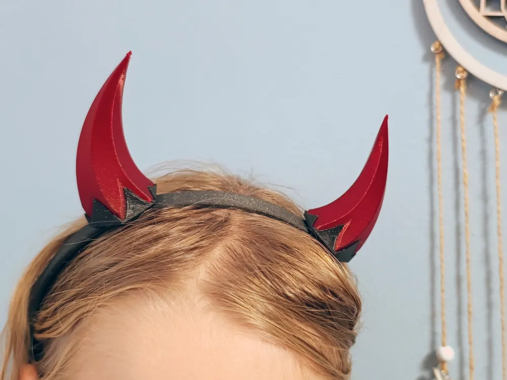 Devil Horn Headband – Halloween Edition - Free 3D Print Model - MakerWorld