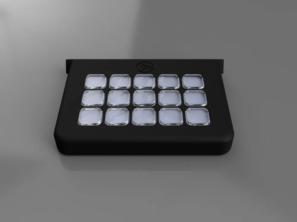 Boîtier de module StreamDeck 15 + Rail de fixation bureau - Modèle d ...