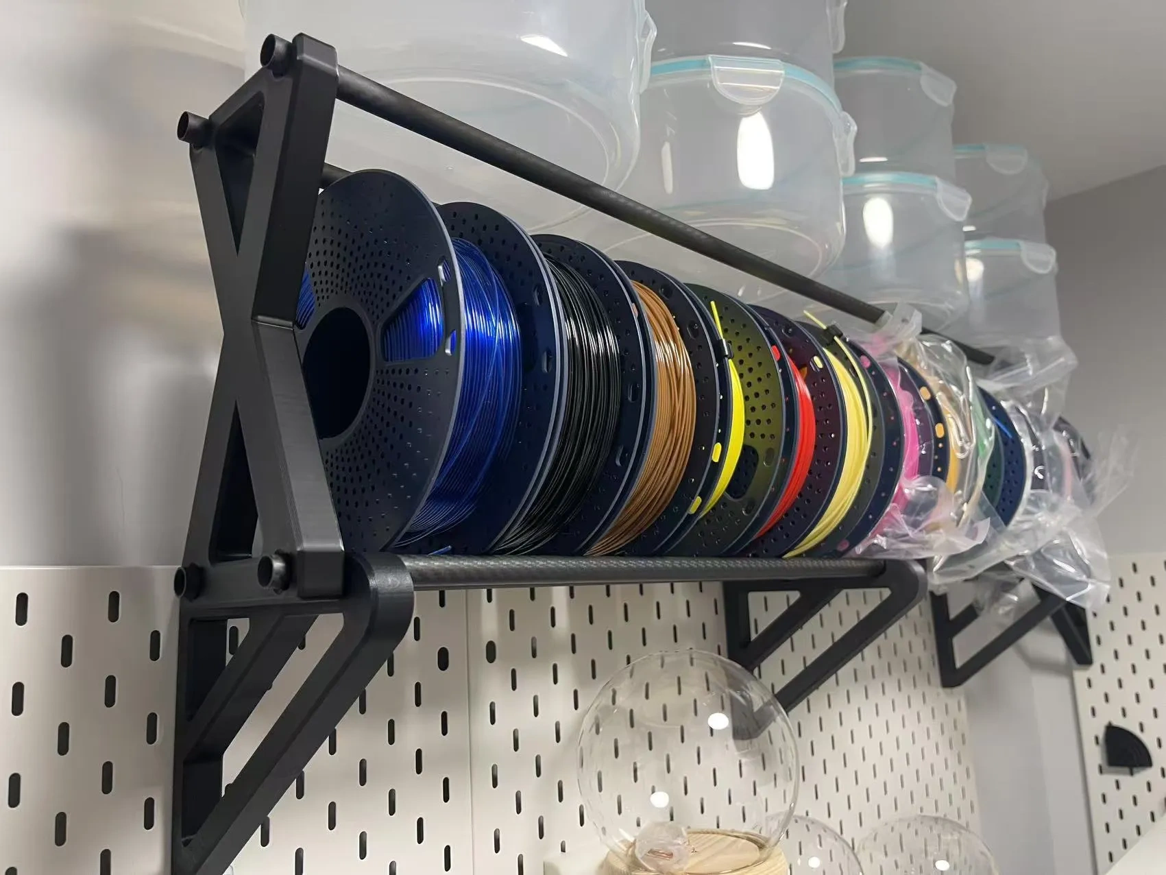 IKEA SKADIS Pegboard Spool Holder by ZZGisi MakerWorld: Download Free ...