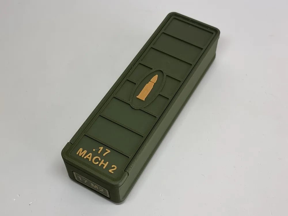 Ammo Storage Box .17 MACH 2 - 100 Rounds - Free 3D Print Model - MakerWorld