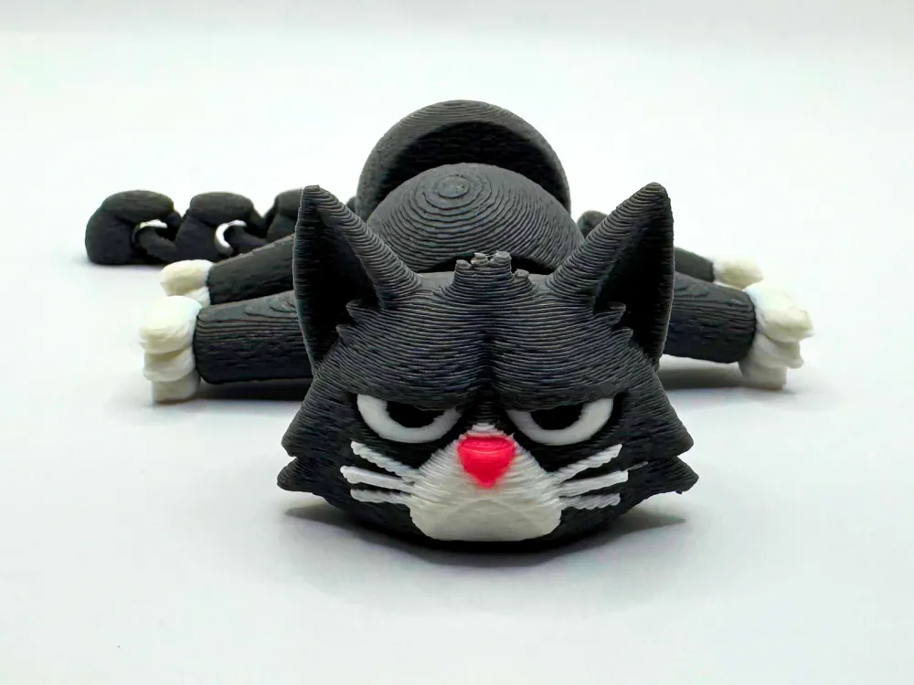 Grumbles the Grumpy Cat - Flexi Animal Toy by Foorbits 3D MakerWorld ...