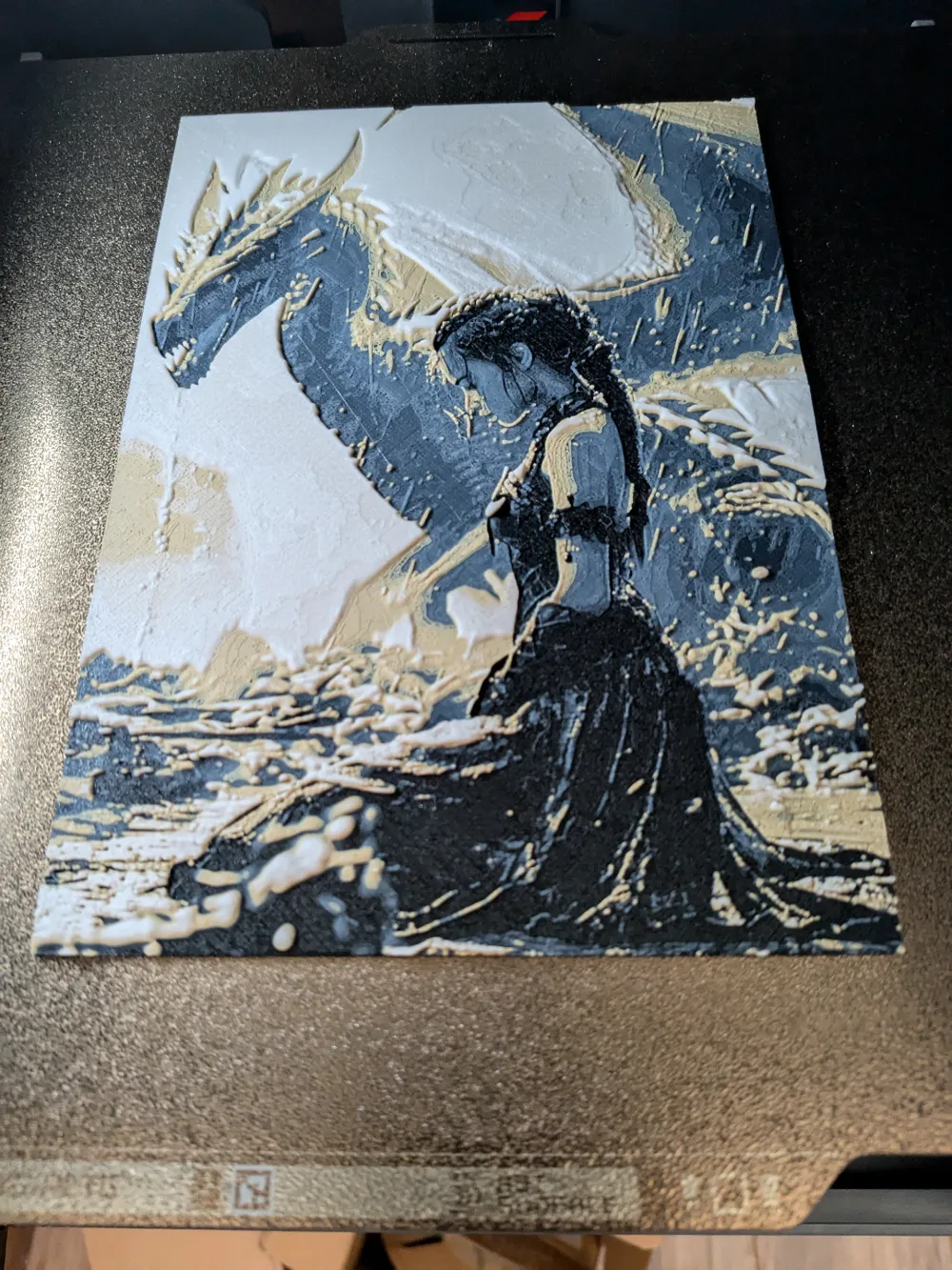 Fourth wing Dragon rider Hueforge by DMurr5050 MakerWorld: Download Free 3D Models